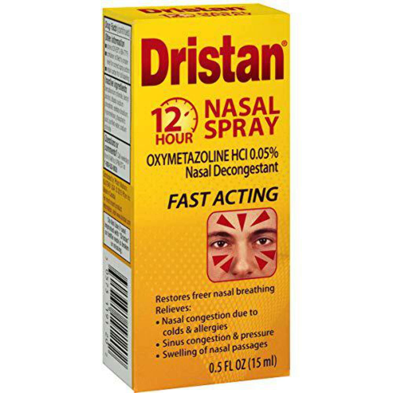 Dristan 12-Hour Decongestant Nasal Spray 0.5 fl. oz. Box HSA/FSA ...