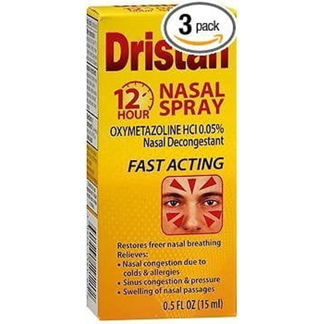 Dristan 12-Hour Nasal Spray for Cold Congestion Relief and Severe Nose ...