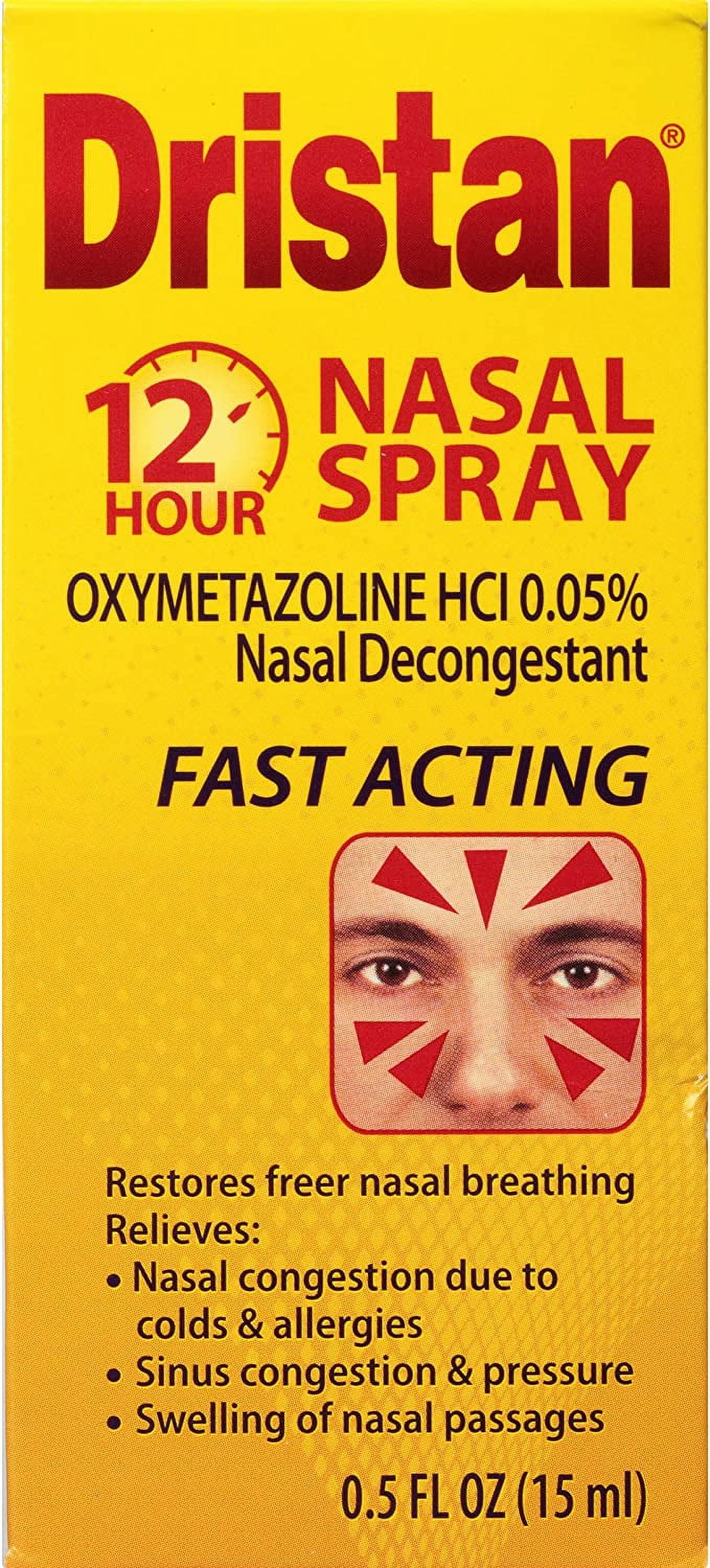 Dristan 12-Hour Fast Acting Decongestant Nasal Spray, 0.5 oz, 6 Pack ...