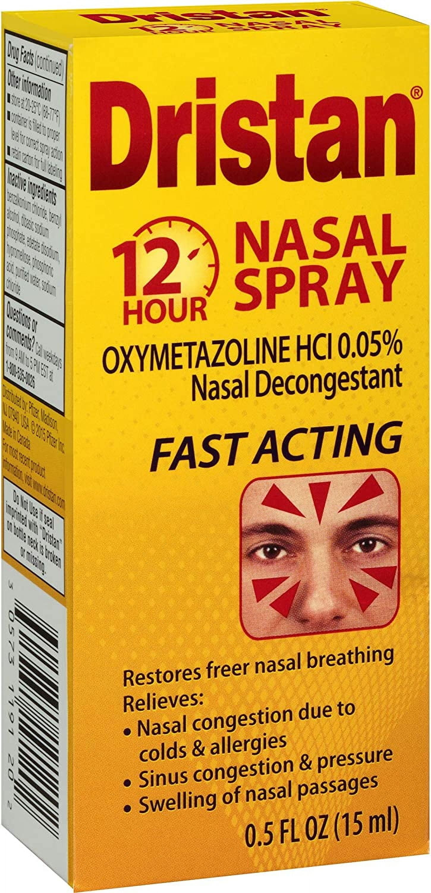 Dristan 12-Hour Nasal Spray 0.50 oz (Pack of 5) - Walmart.com