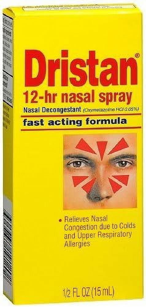 Dristan 12-Hour Adult Nasal Spray, Long Lasting Cold and Fever Relief ...