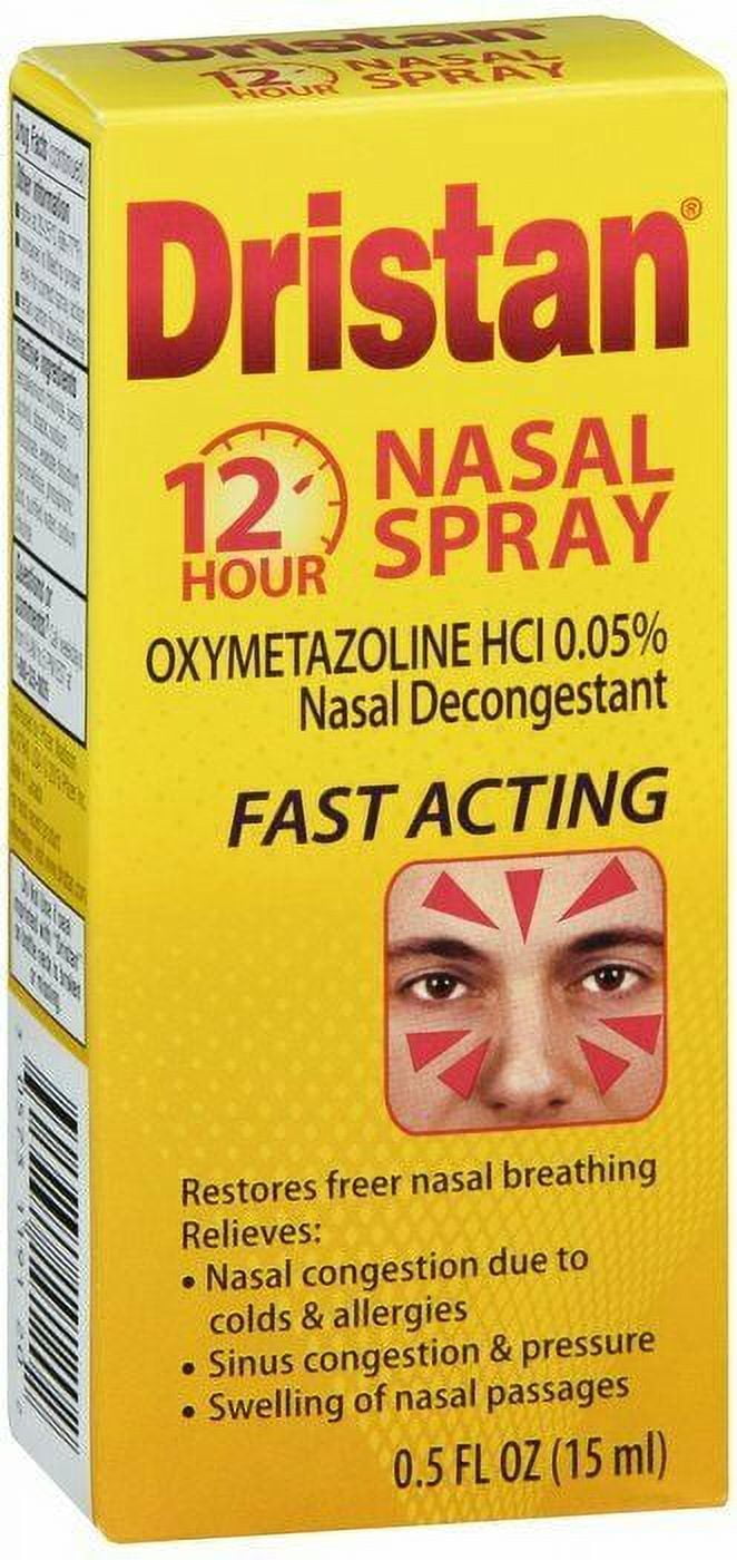 Dristan 12-Hr Nasal Spray - Sinus Relief, Nose Congestion, Colds, 0.5 ...