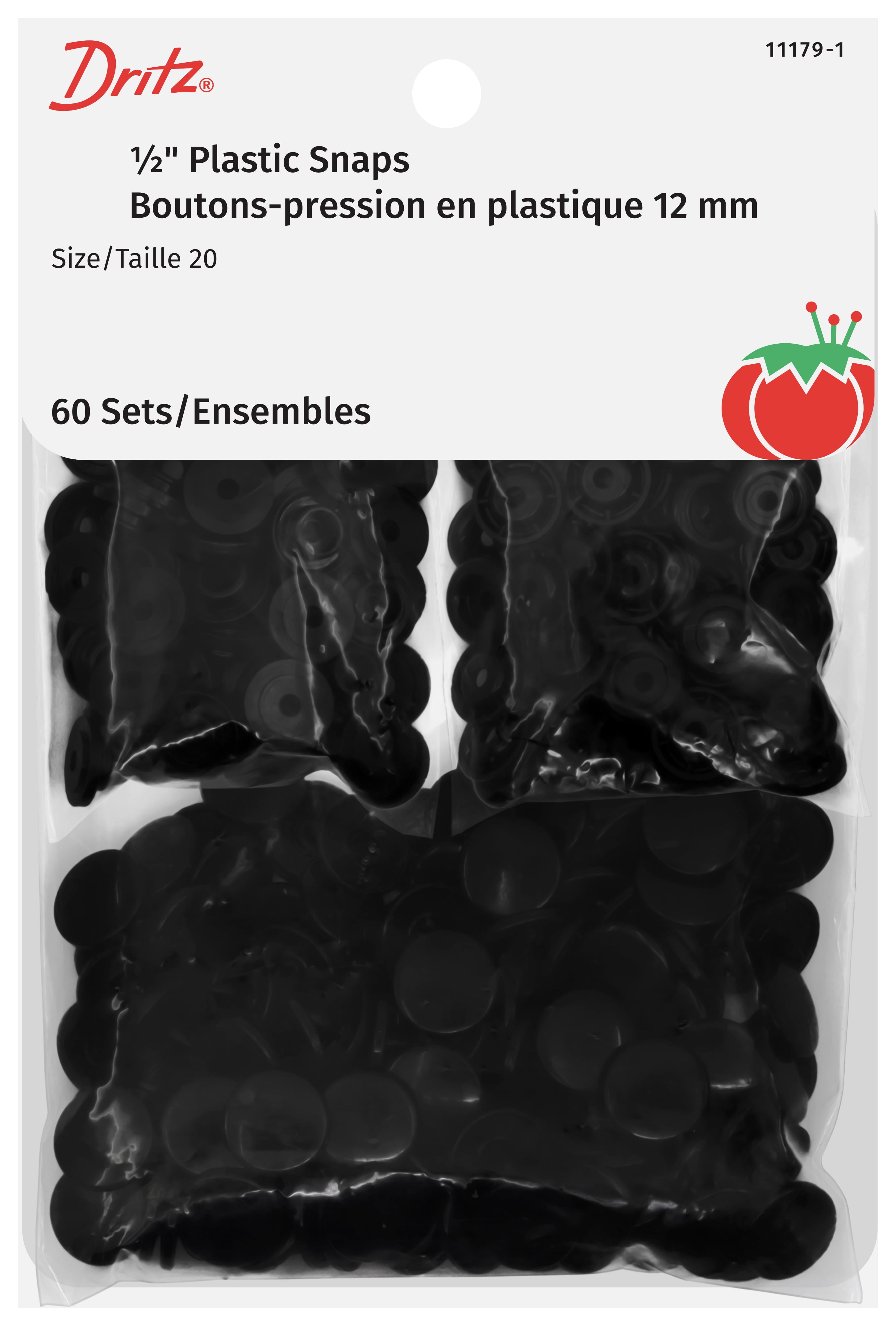 Dritz 1/2" Plastic Snap Fasteners, 60 Count - Walmart.com