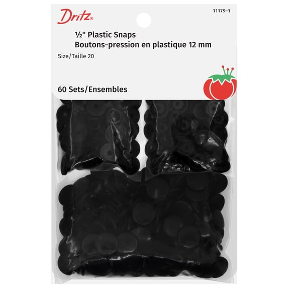 Dritz 1/2" Plastic Snap Fasteners, 60 Count - Walmart.com