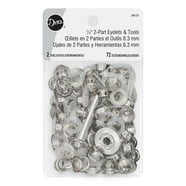Dritz 7/16" Extra-Large Eyelets with Tools, Zinc, 72 Sets - Walmart.com