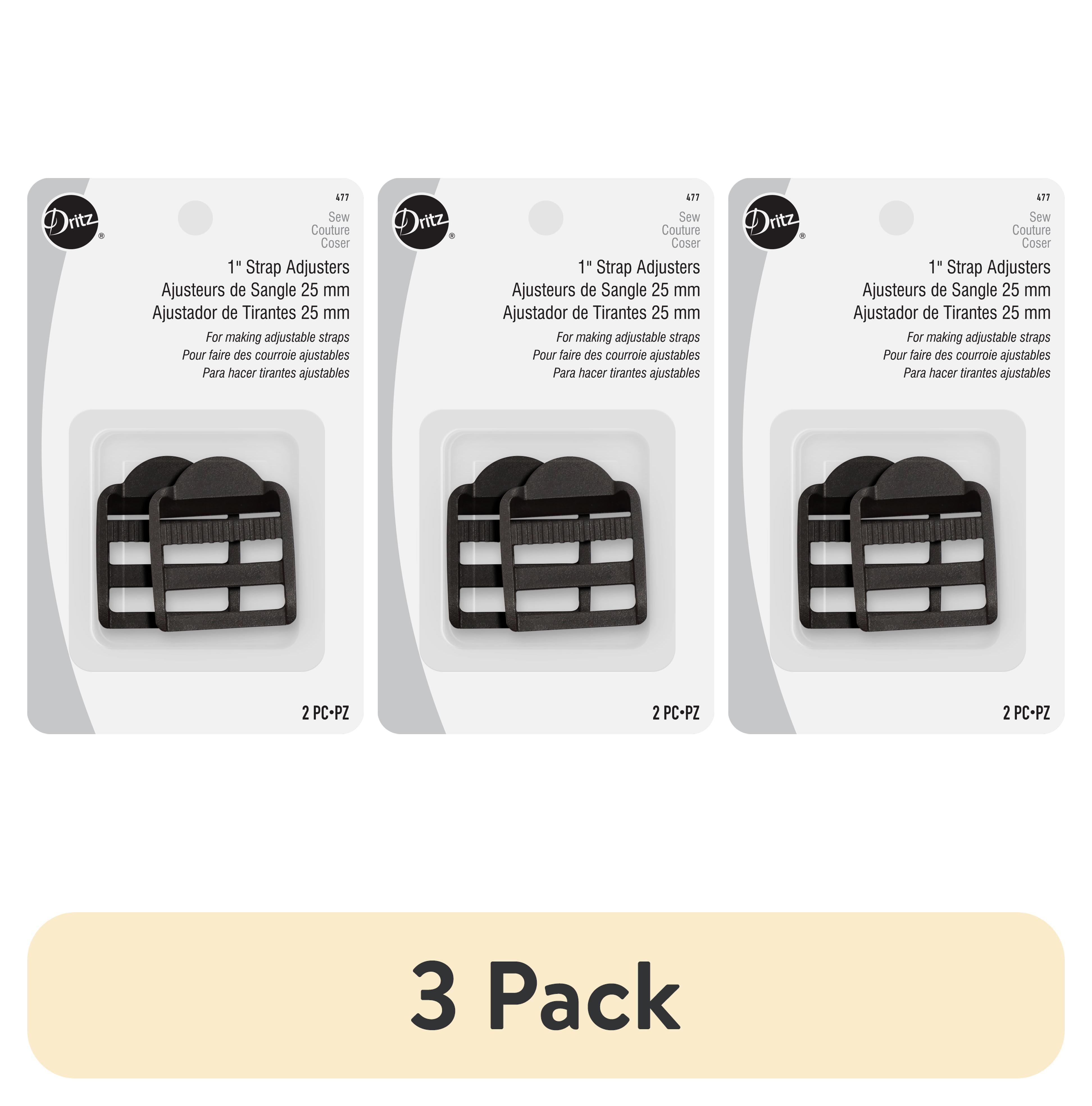 (3 pack) Dritz 1" Black Adjusters Strap, 2 Count - Walmart.com