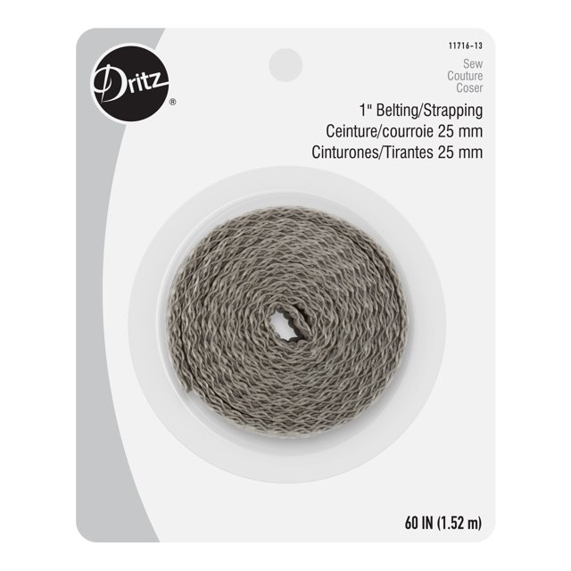 Dritz 1" Grey Polypro Belting or Strapping Material, 1 Inch Wide, 60 ...