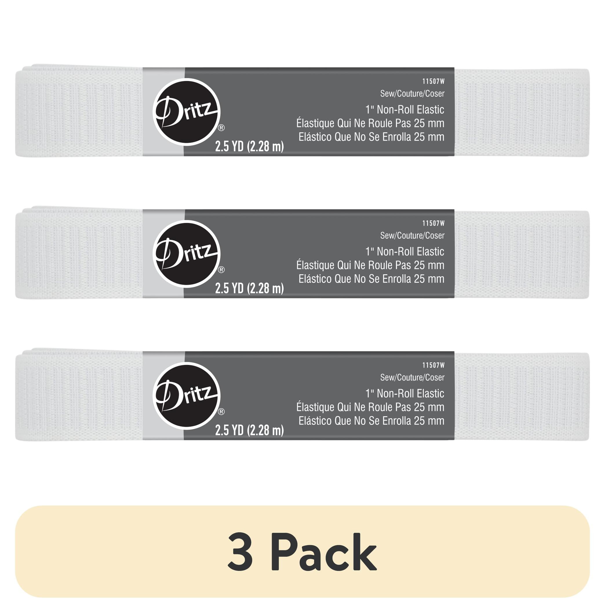 (3 pack) Dritz 1" Non-Roll Elastic, 2.5 Yd. - Walmart.com
