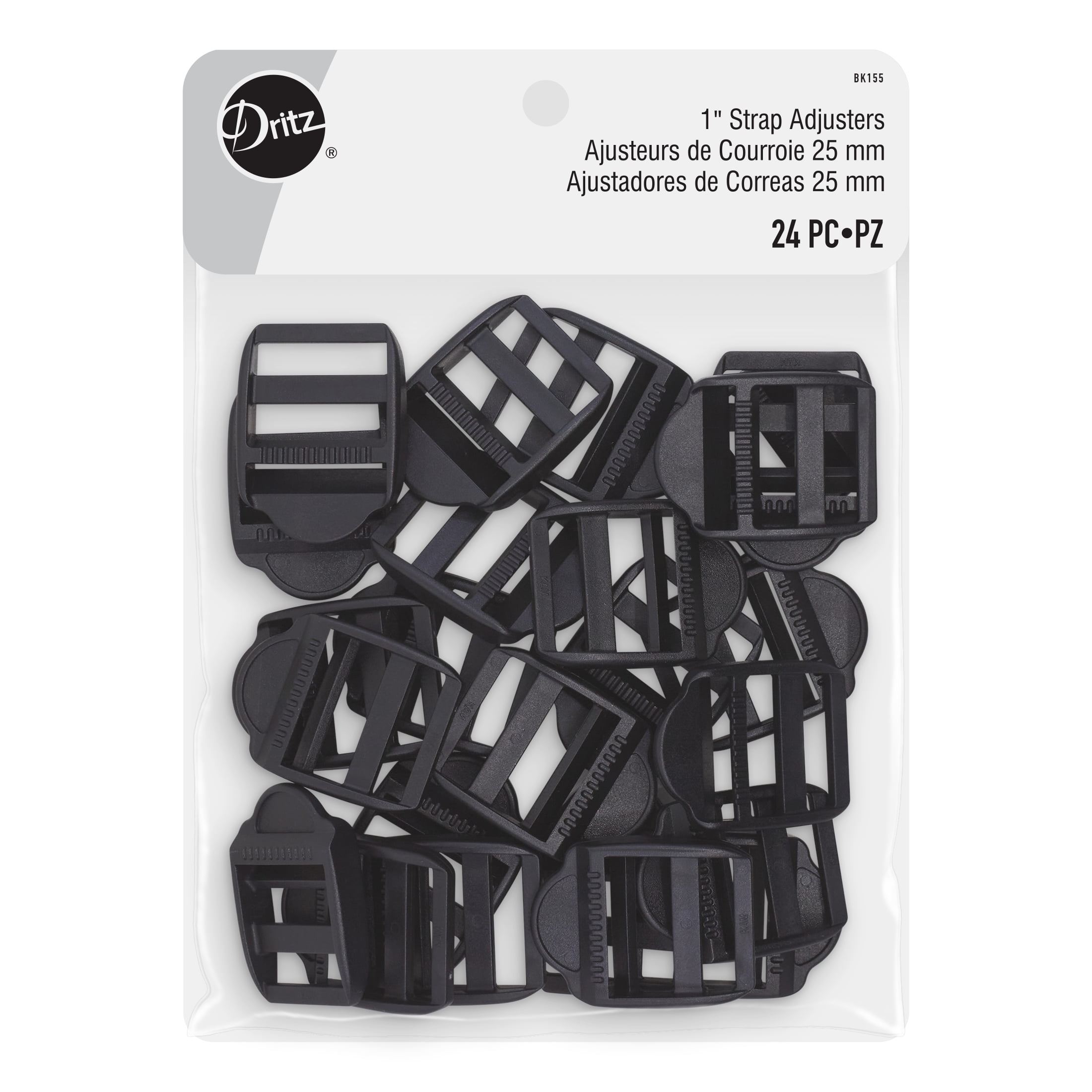 Dritz 1" Strap Adjusters, Black, 24 pc - Walmart.com