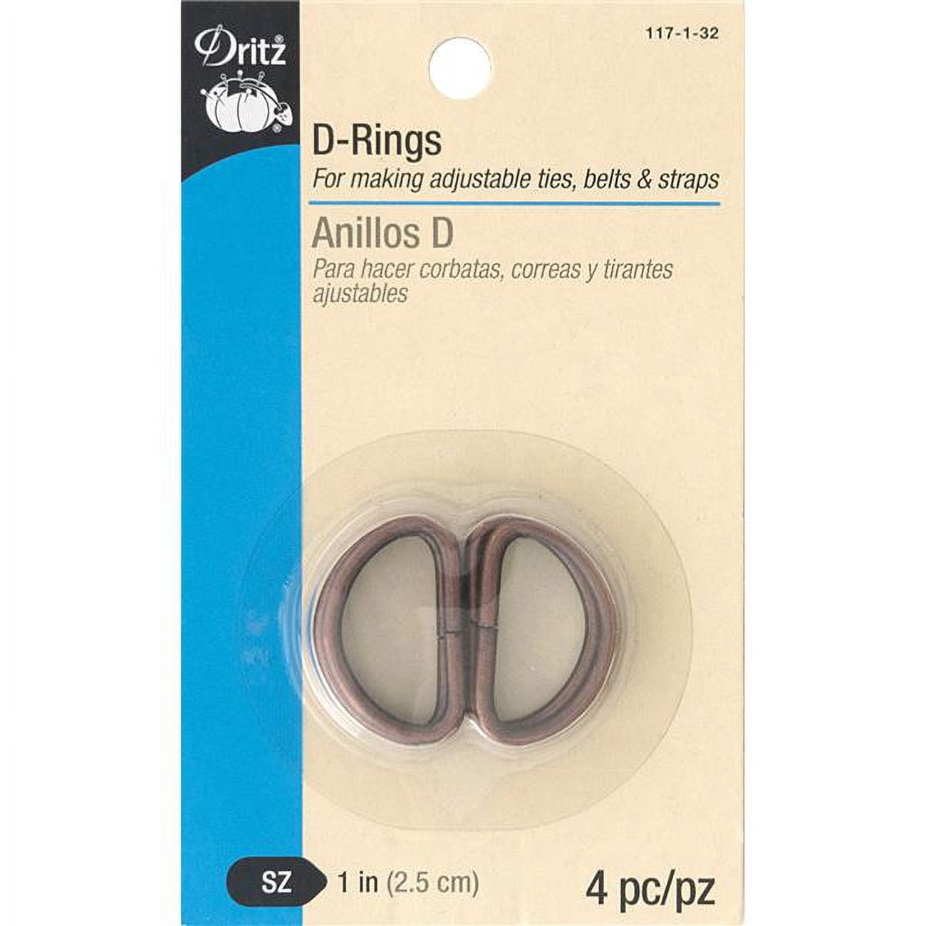 Dritz 117-1-32 Metal D Rings - Copper - Walmart.com