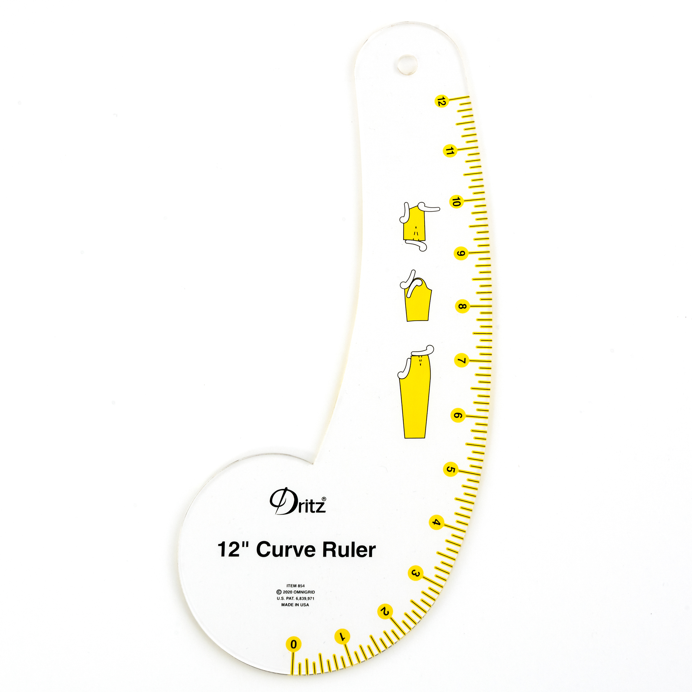 Dritz 24" Hip Curve Ruler, Sewing Ruler, Clear - Walmart.com
