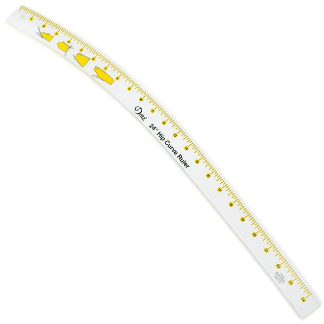 Dritz 24" Hip Curve Ruler, Sewing Ruler, Clear - Walmart.com