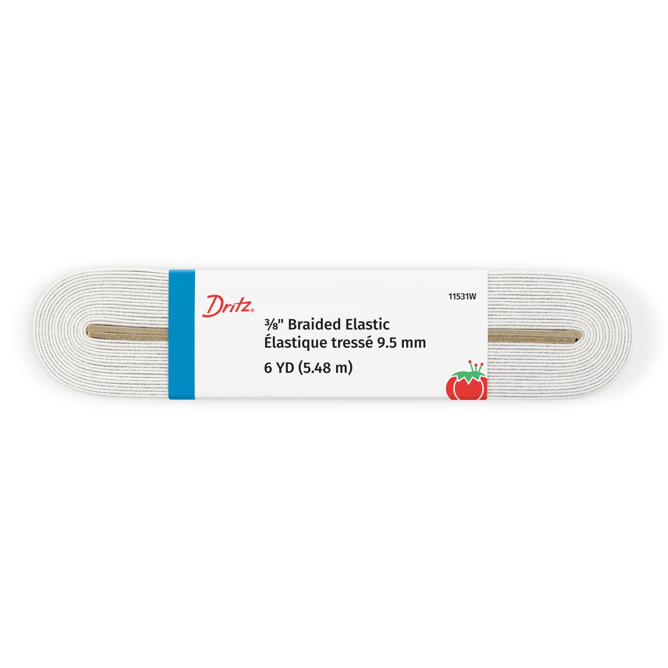 Dritz 3/8" Sewing & Crafting Braided Elastic White 6 Yards - Walmart.com