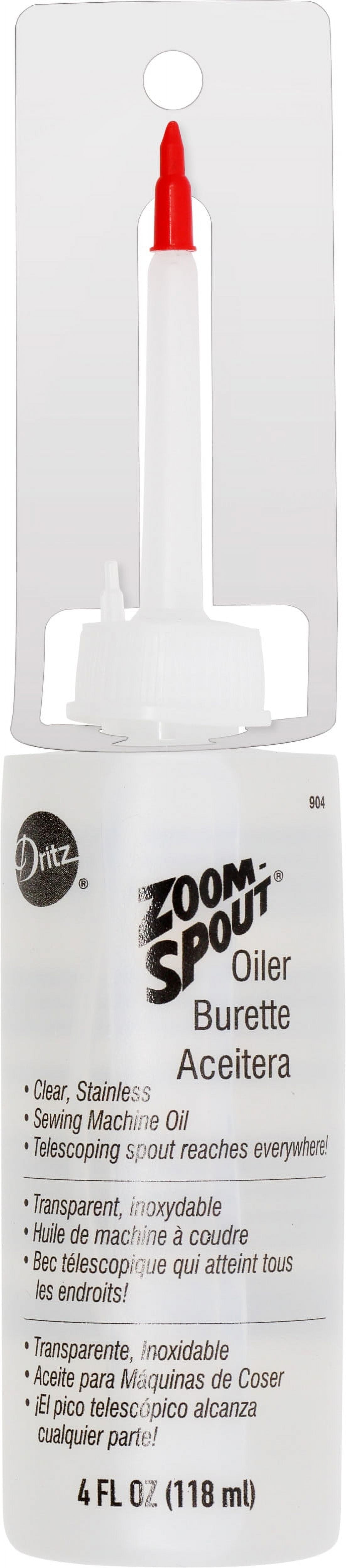 Dritz Zoom Spout Oiler 4 oz Container - For Lubricating Sewing Machines ...