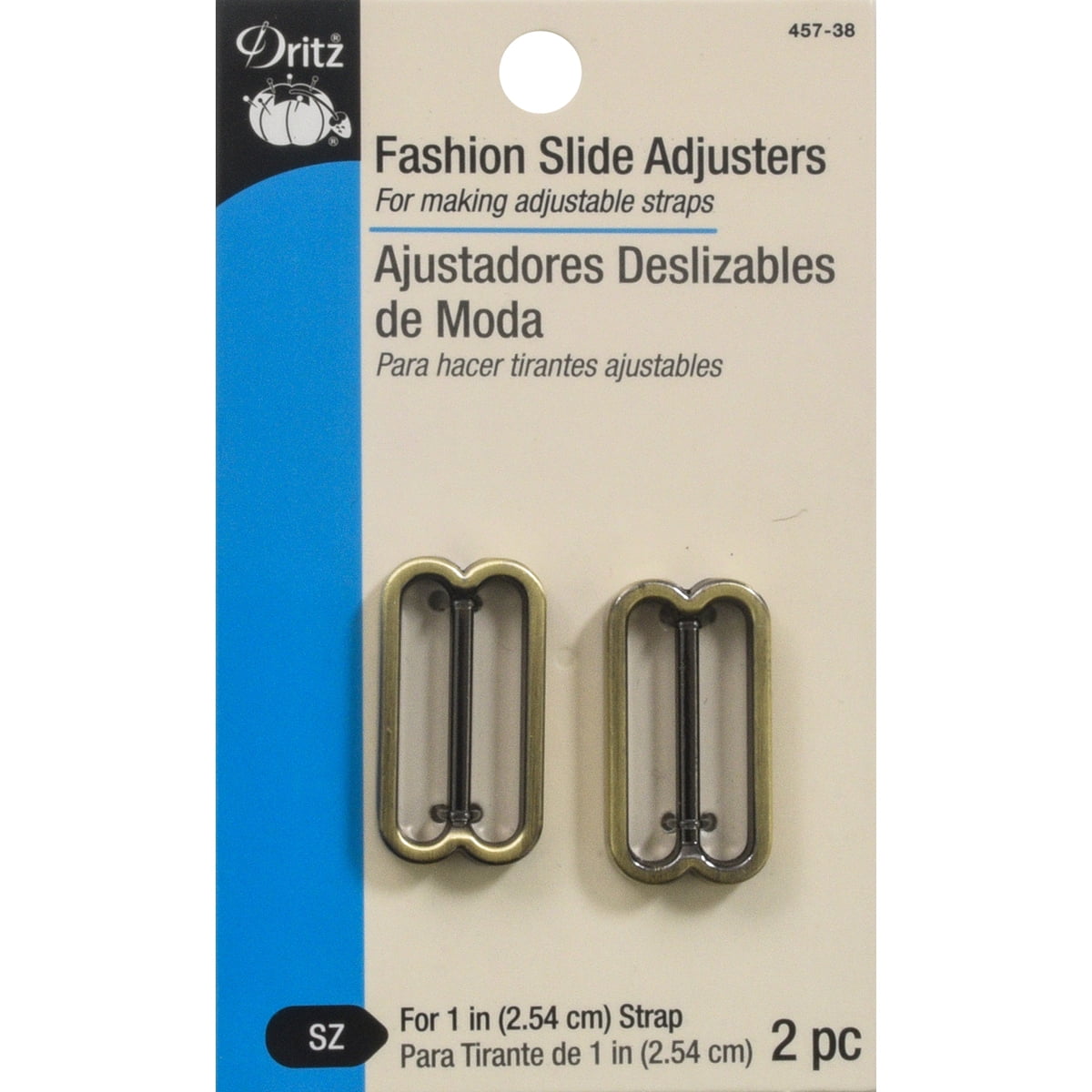 Dritz 457-38 Slide Adjusters for 1-Inch Strap, Brushed Antique Brass 2 ...