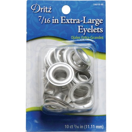 Dritz 7/16" Extra-Large Silver Eyelets, 10 Count - Walmart.com