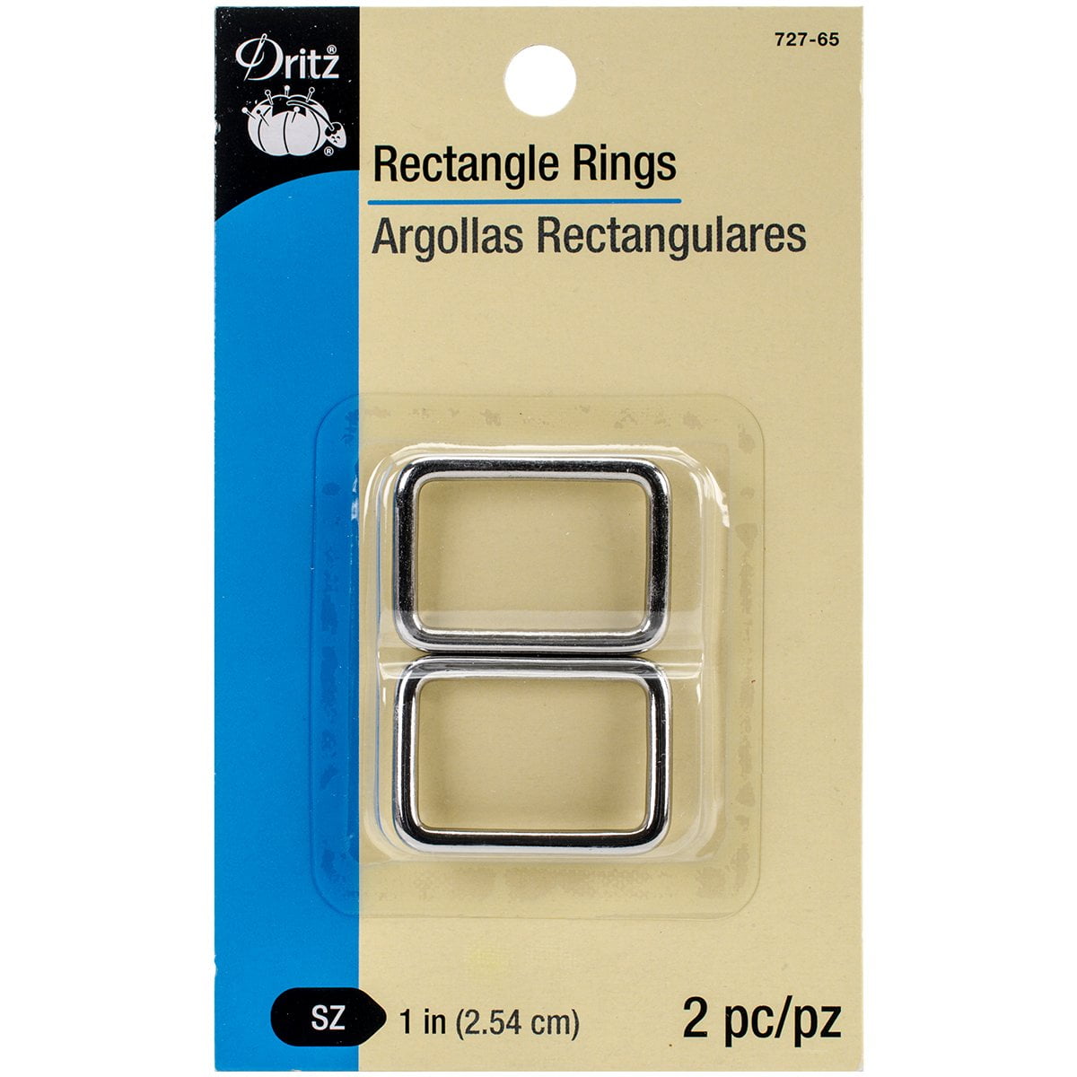 Dritz 727-65 Rectangle Rings, Nickel, 1-Inch 2-Count 1 Count (Pack of 2) - Walmart.com