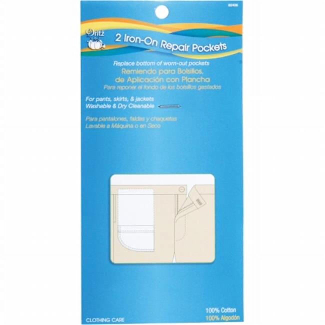 Dritz 82406 Iron-On Pockets 6-1/8''X5'' 2/Pkg- - Walmart.com