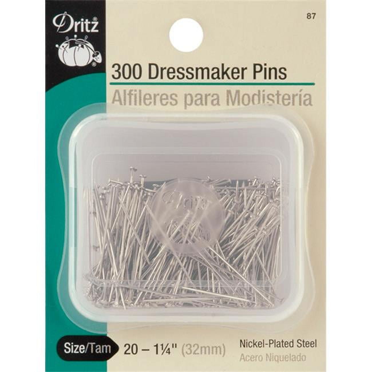 Dritz 87 Dressmaker Pins-Size 20 300/Pkg - Walmart.com