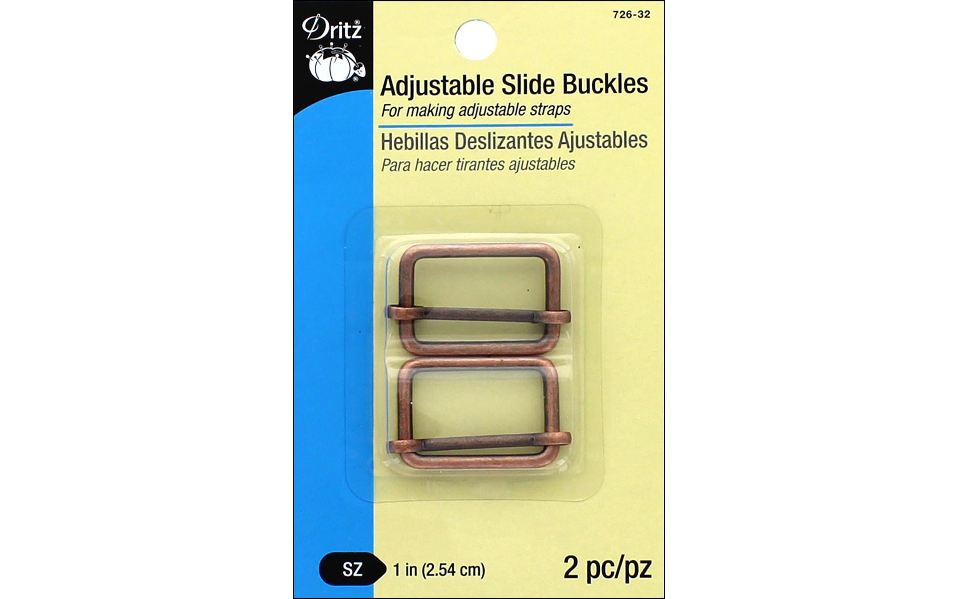 Dritz Adjustable Slide Buckle 1" 2/pkg-copper - Walmart.com
