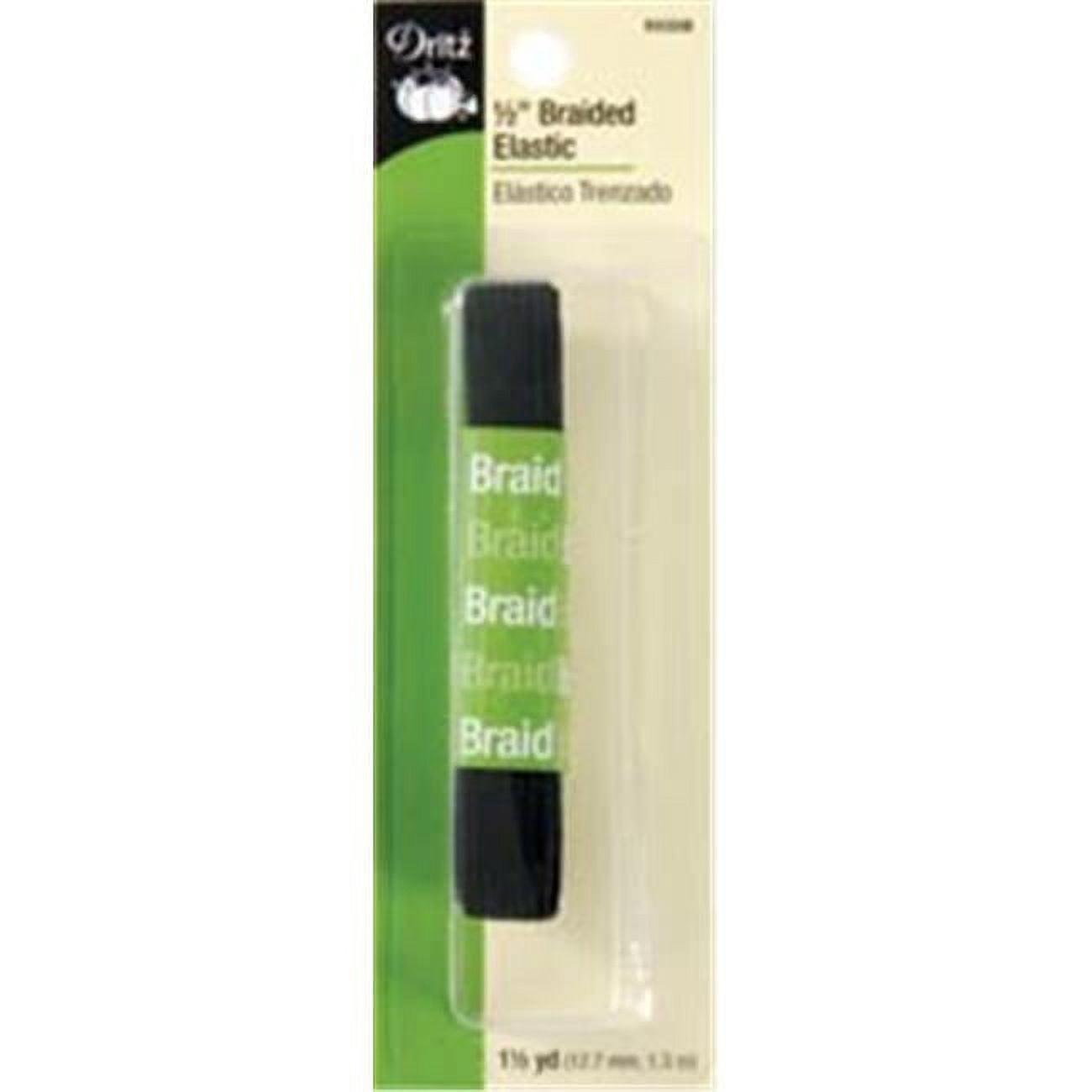 Dritz Braided Elastic 1/2"X1-1/2yd-Black - Walmart.com