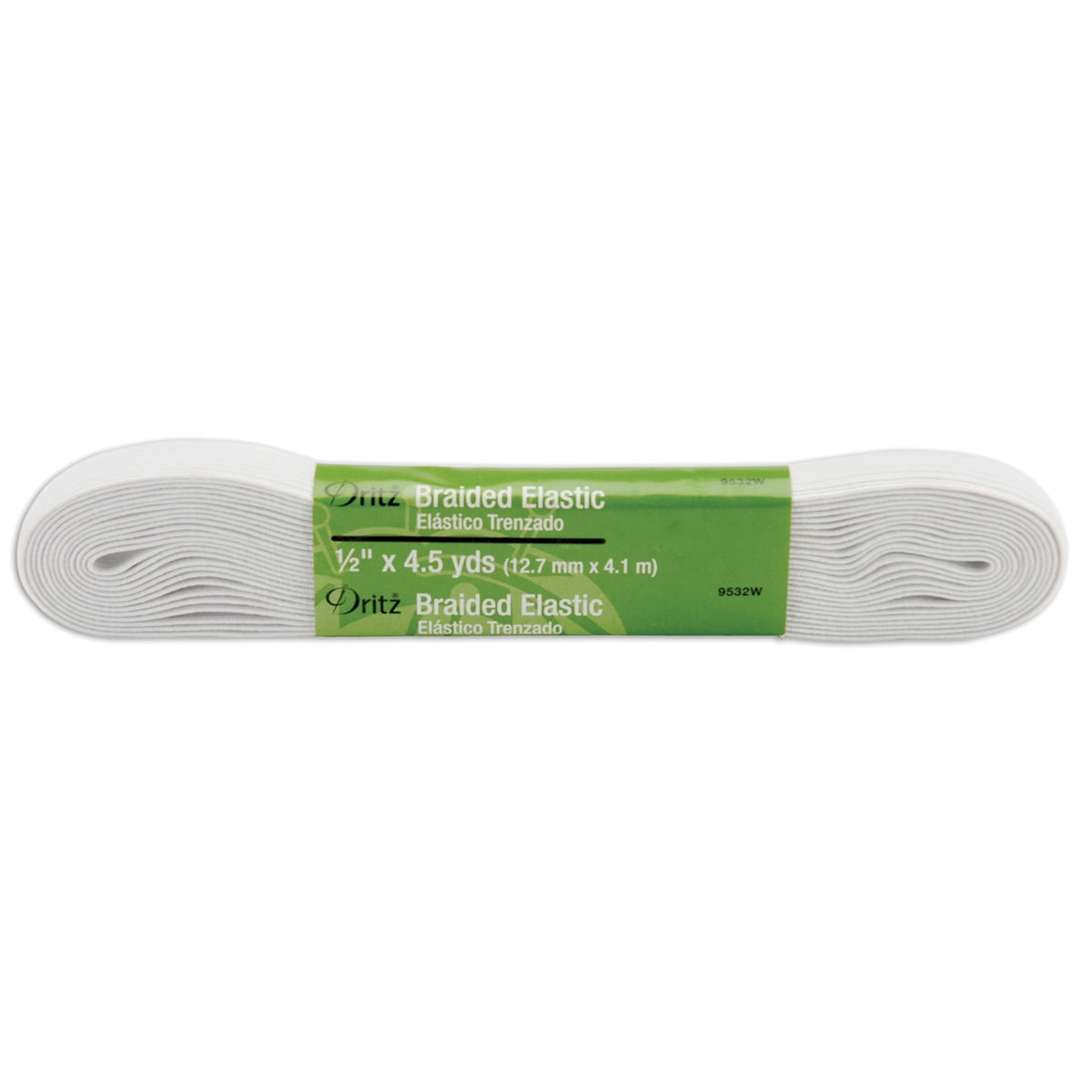 Dritz Braided Elastic - White, 1/2" X 4-1/2 yds - Walmart.com