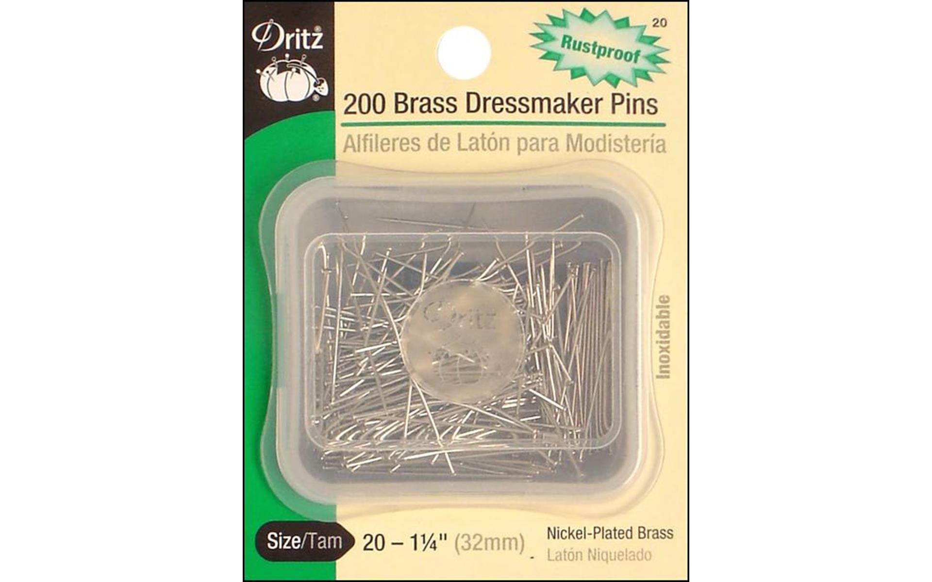 Dritz Brass Dressmaker Pins 200/Pkg-Size 20 - Walmart.com