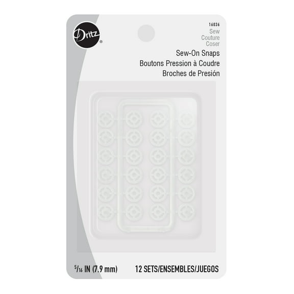 Dritz 1/2" Plastic Snap Fasteners, 60 Count - Walmart.com