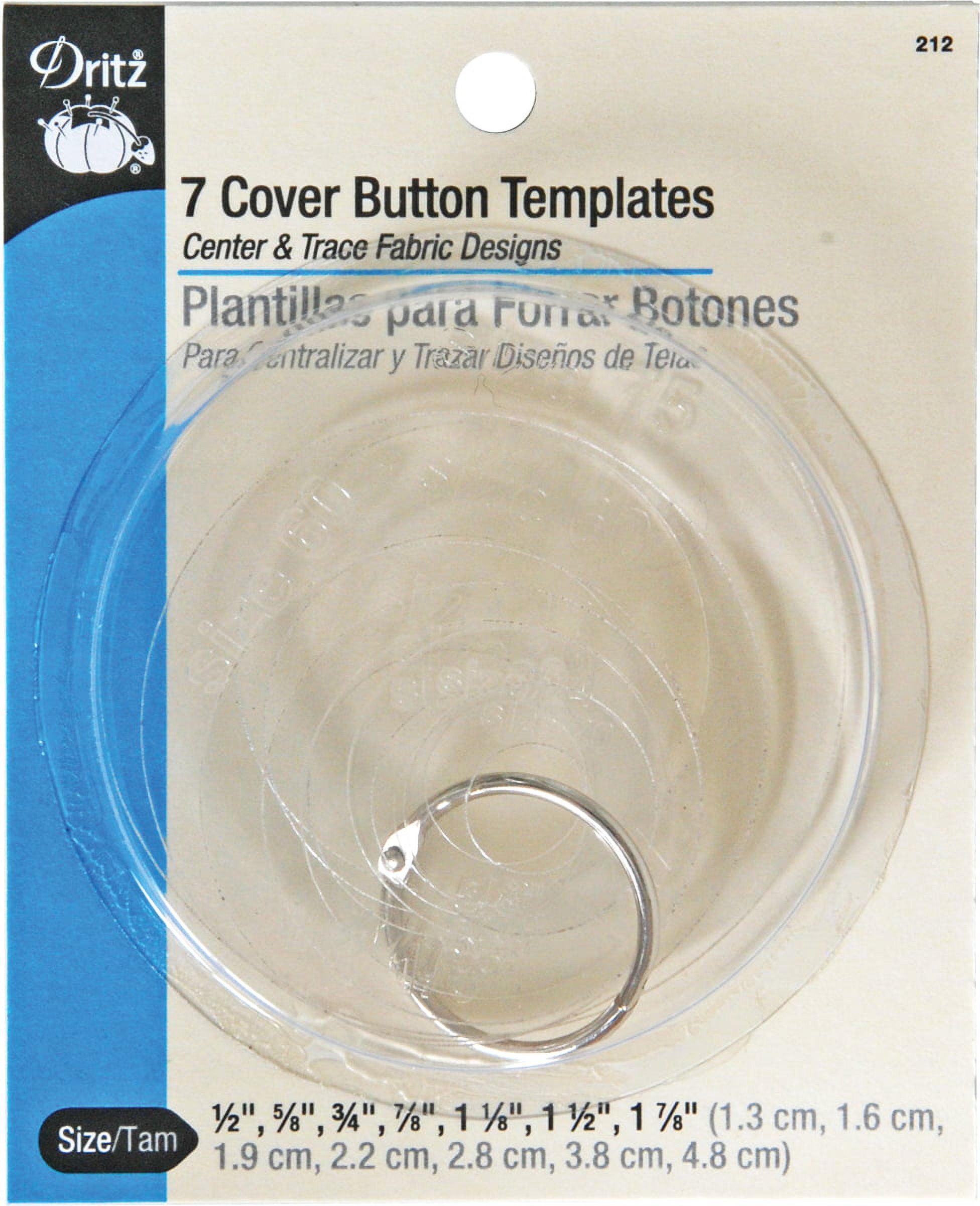 Dritz 212 Cover Button Templates-7 Sizes - Walmart.com