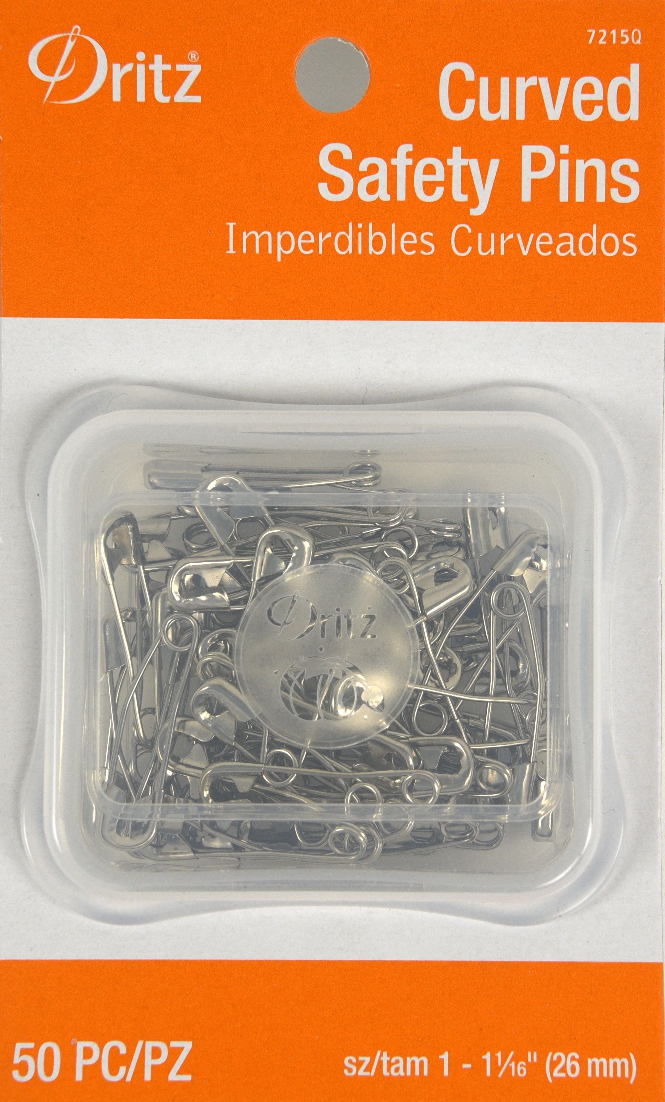 Dritz Curved Safety Pin, 50 Pack - Walmart.com