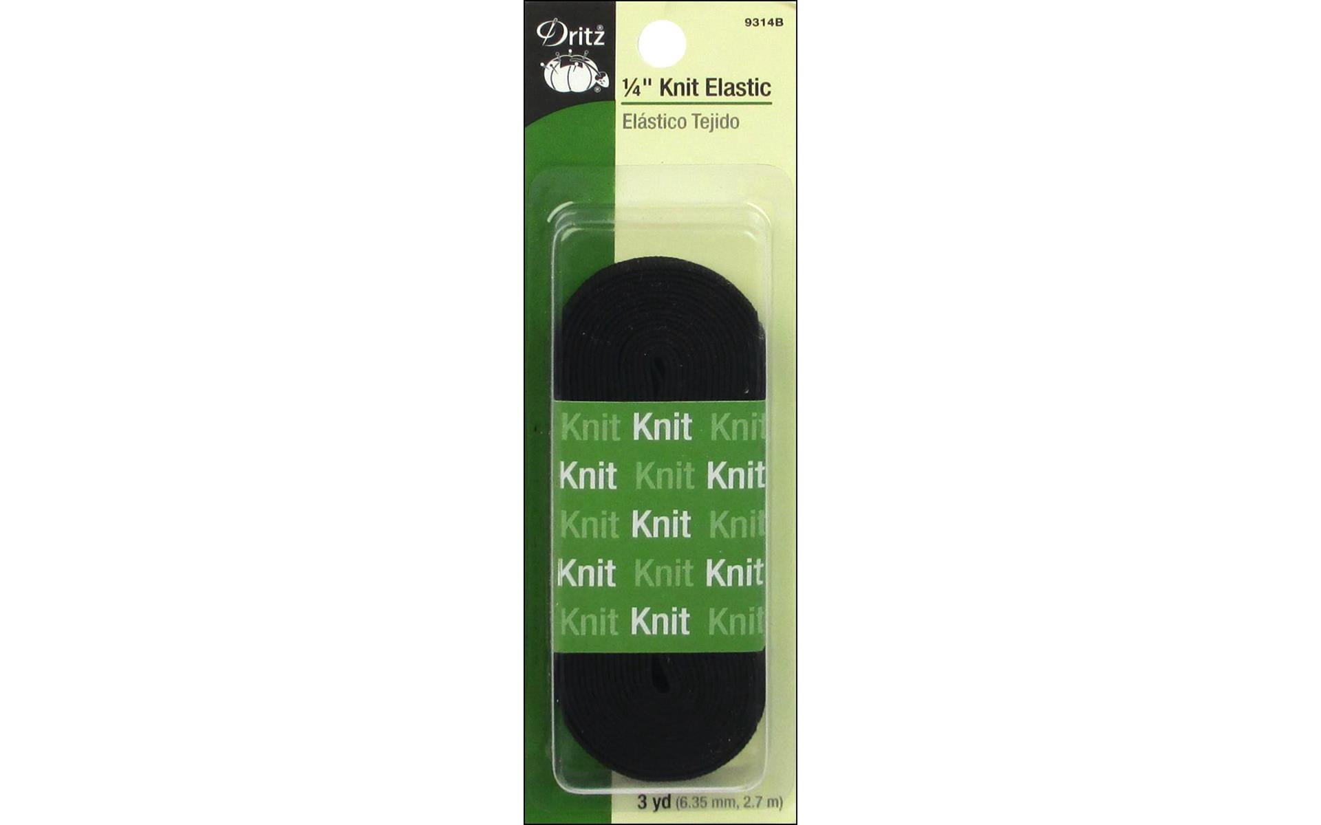 Dritz Elastic Knit 1/4"x3yd Pkg Black - Walmart.com