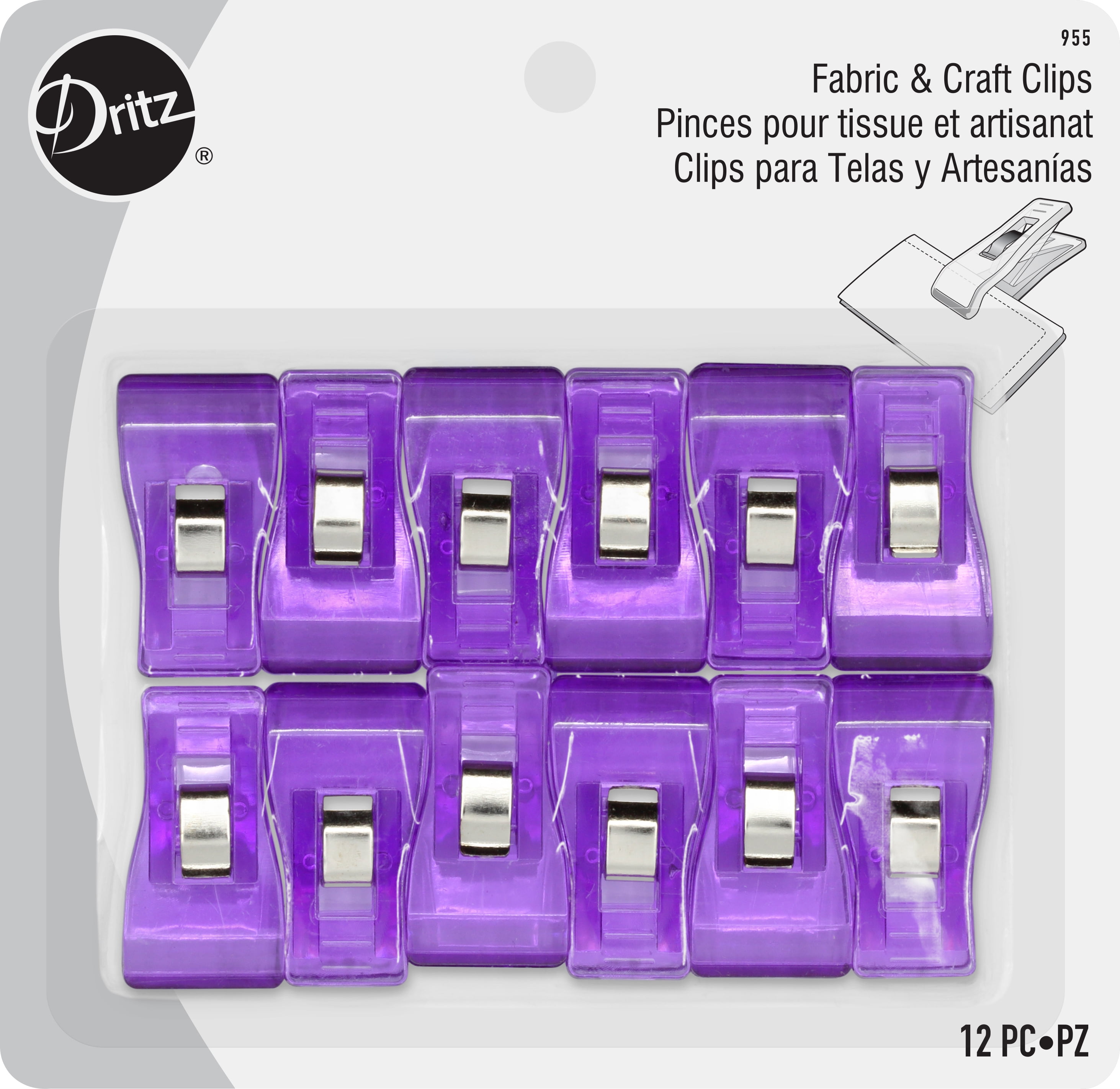 Dritz Fabric & Craft Clips, Multi-Use Clips, Clear Purple - Walmart.com