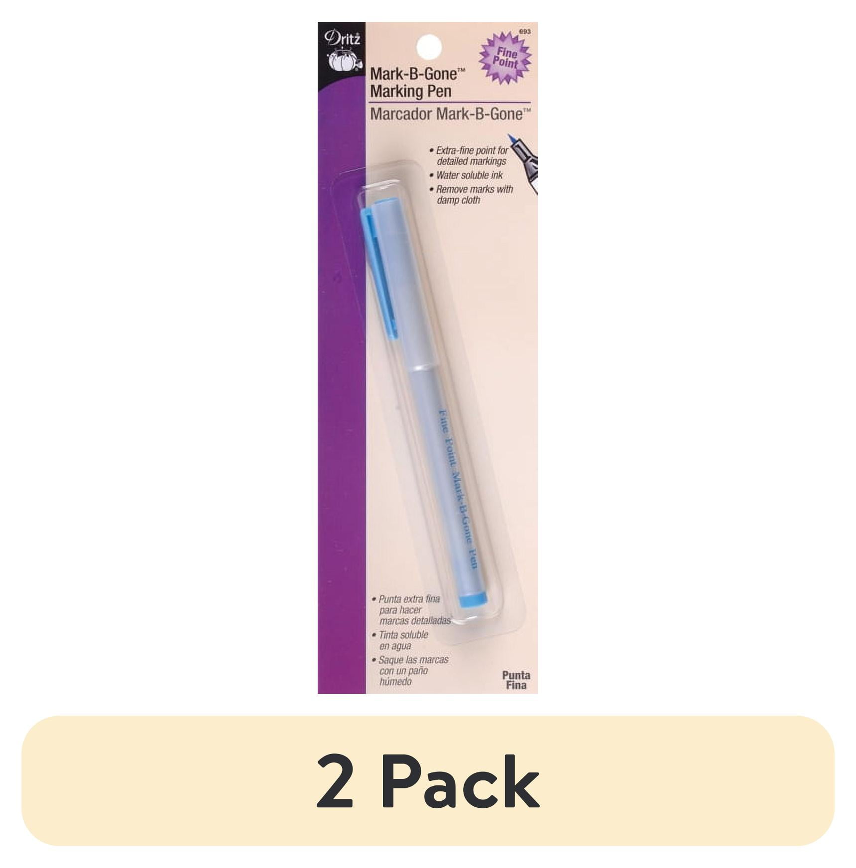 (2 pack) Dritz Fine Point Mark-Be-Gone Pen Blue - Walmart.com