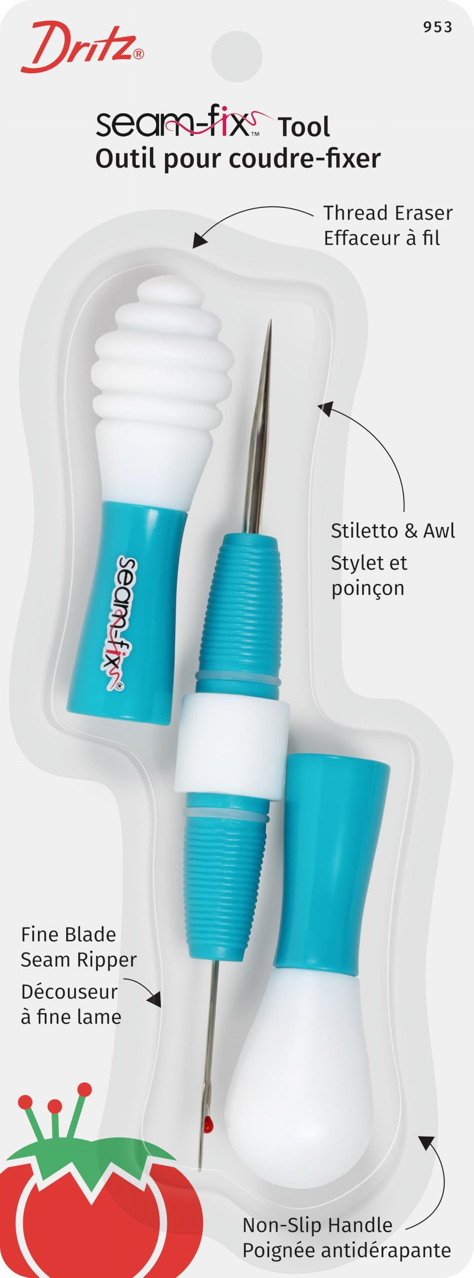 Dritz Fix Seam Ripper and Awl Sewing Accessories, Blue & White 3 C64 ...