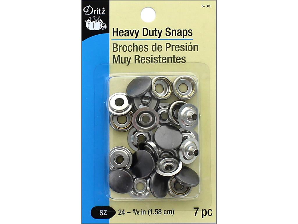 Dritz Heavy Duty Snaps Size 24 Gunmetal 7pc - Walmart.com