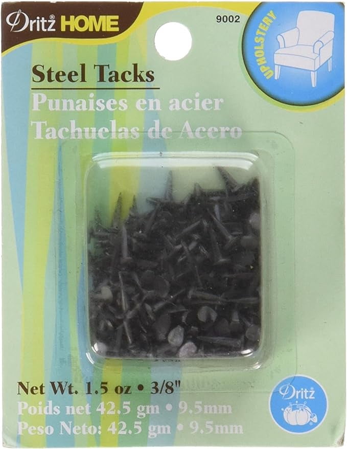 Dritz Home 9002 Upholstery Tacks, #3 - (3/8-Inch), Black (1.5-Ounce ...