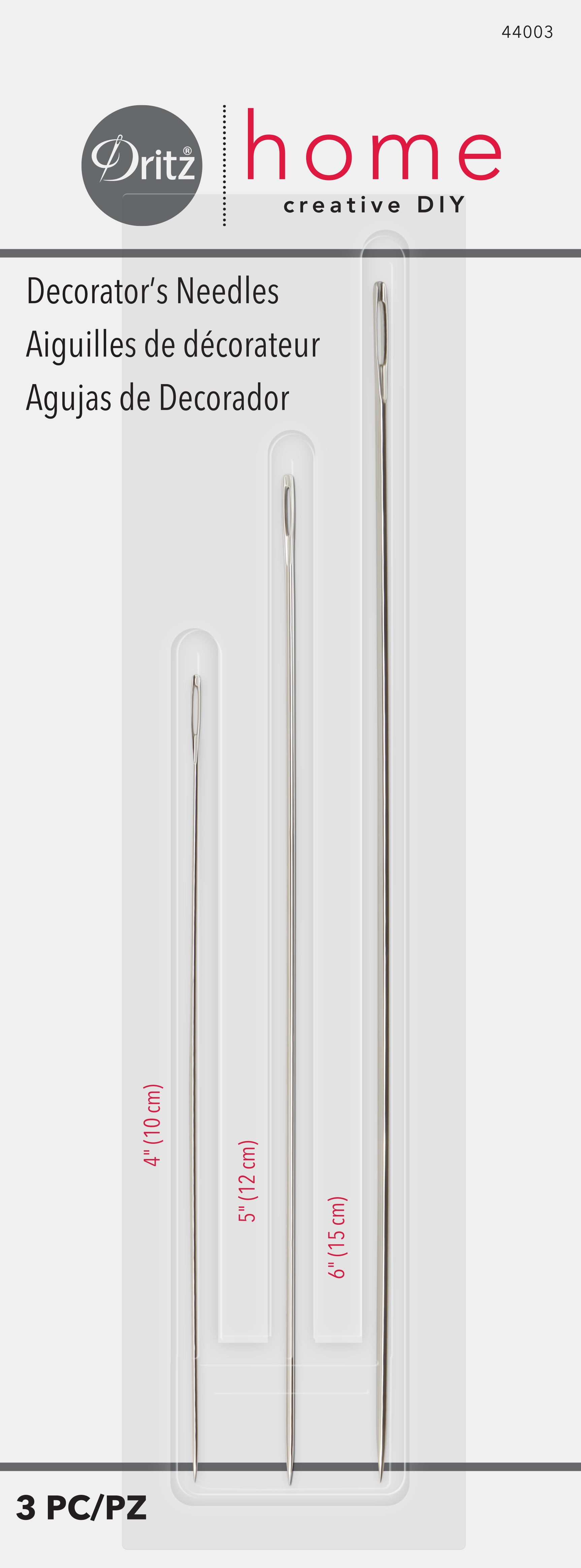 Dritz Home Decorator's Hand Needles, 3 Count, Assorted Sizes: 4, 5 and ...