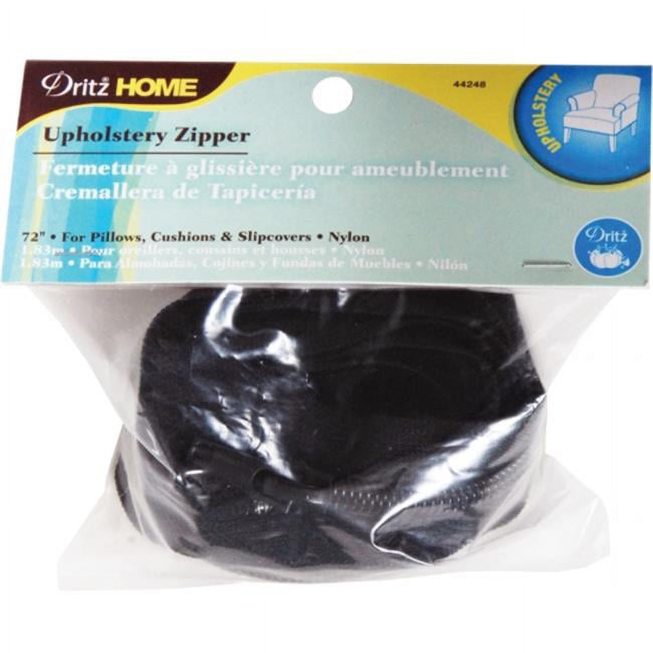 Dritz Home Nylon Upholstery Zipper 72"-Black - Walmart.com