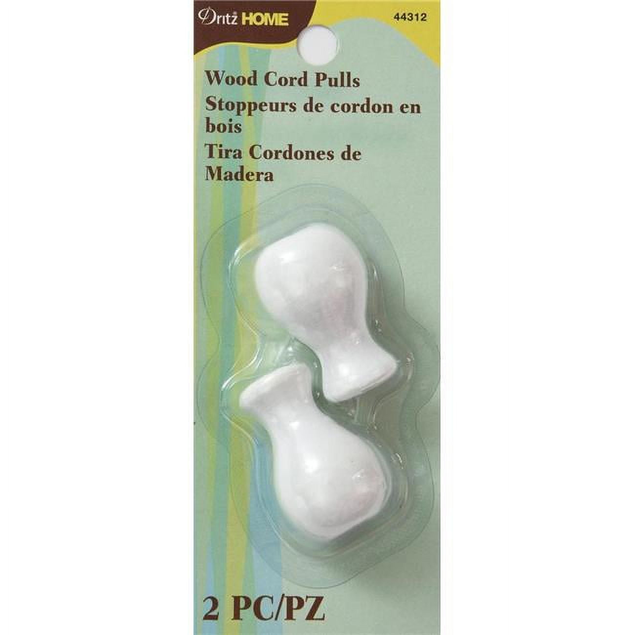 Dritz Home Wood Cord Pulls 2/Pkg-White - Walmart.com