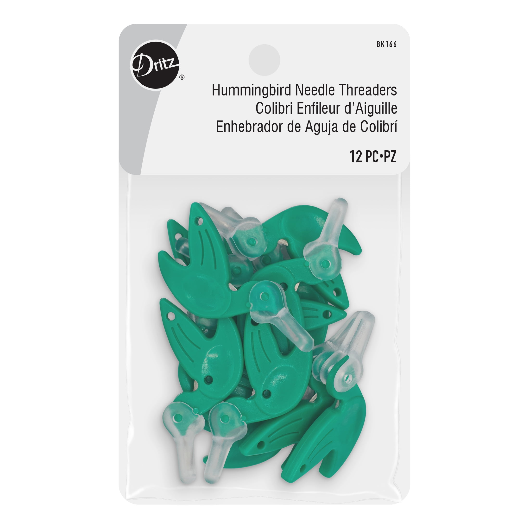 Dritz Hummingbird Needle Threaders, 7/8" x 1-7/8", Green, 12 pc ...