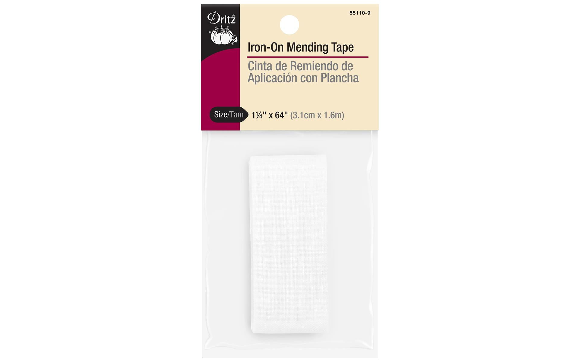 Dritz Iron-On Mending Tape 1-1/4"X64" 1/Pkg-White - Walmart.com