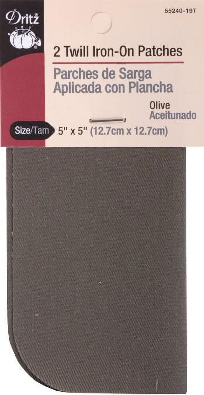 Dritz Iron-On Patches 5"X5" 2/Pkg-Olive Twill - Walmart.com