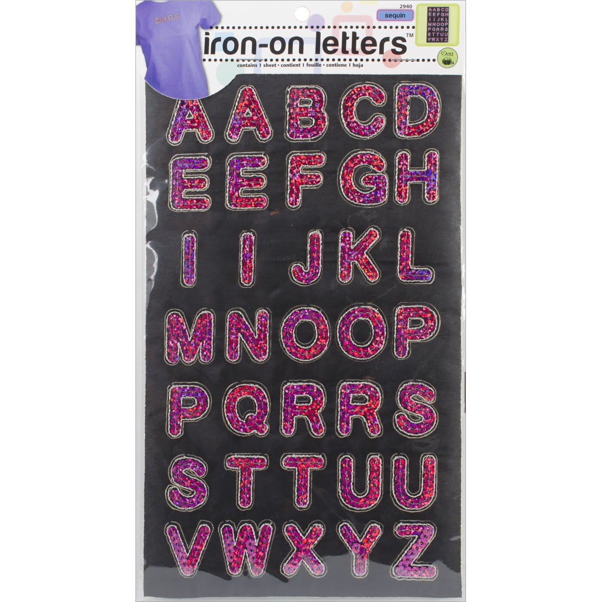 Dritz Iron-On Sequin Letters - Walmart.com