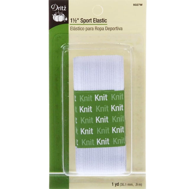 Dritz, White Sport Elastic - 1-1/2" x 1yd - Walmart Business Supplies