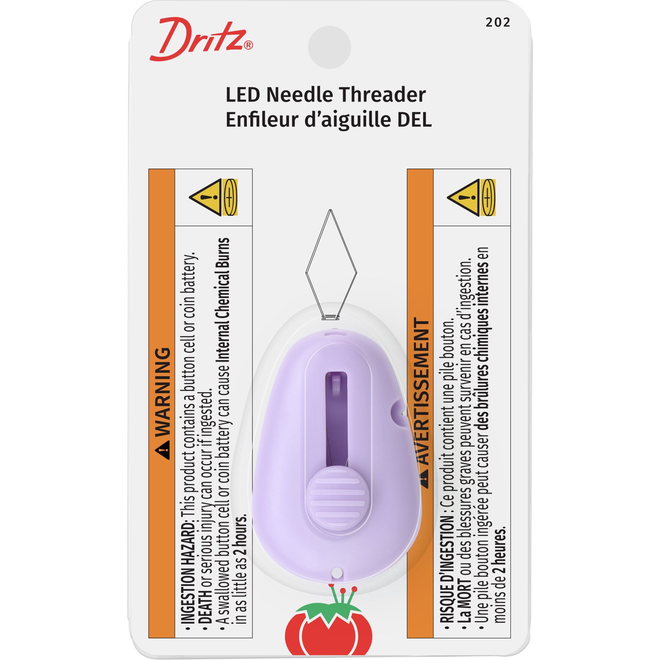 Dritz LED Retractable Needle Threader with Thread Cutter – Lighted with ...
