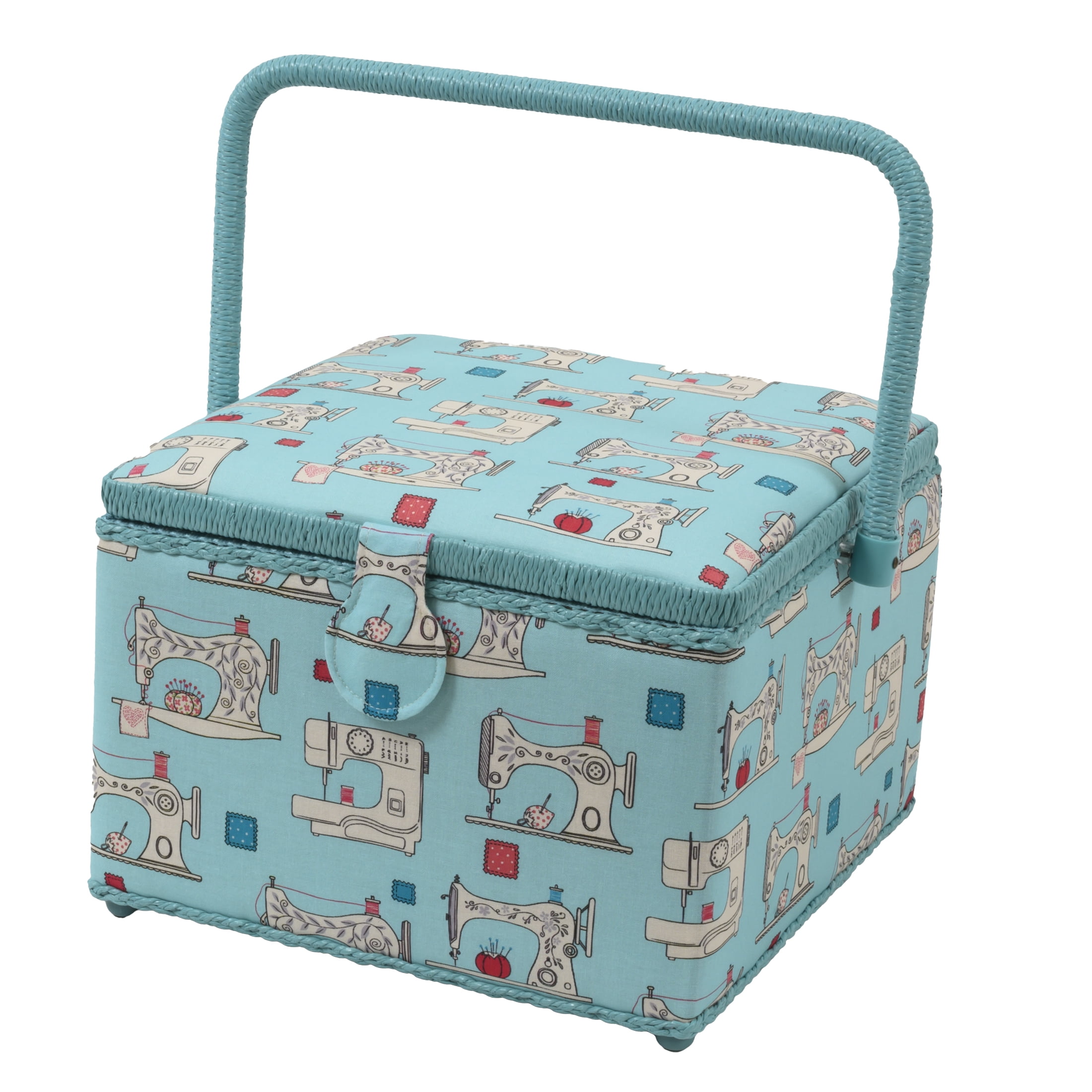 Dritz Large Square Sewing Basket, Aqua Sewing Machine - Walmart.com