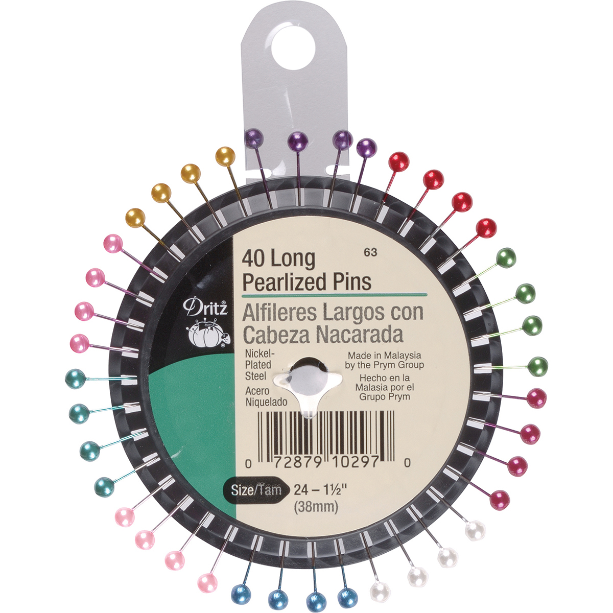 Dritz Long Pearlized Pins 1-1/2" 40/Pkg-Size 24 - Walmart.com