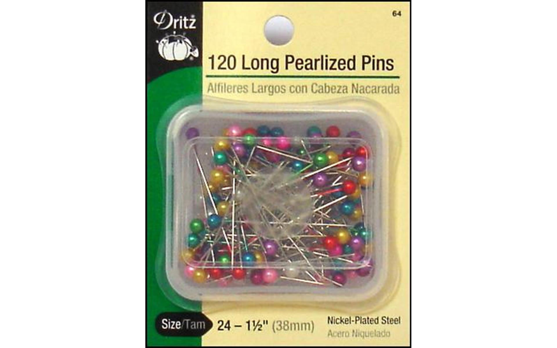 Dritz Long Pearlized Pins, Size 24, 120/Pkg - Walmart.com