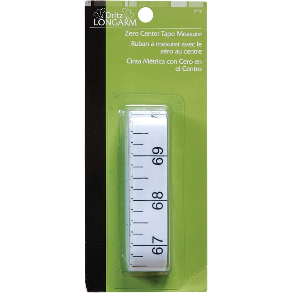 Dritz Sewing Longarm Zero Center Tape Measure 144" for Accurate ...