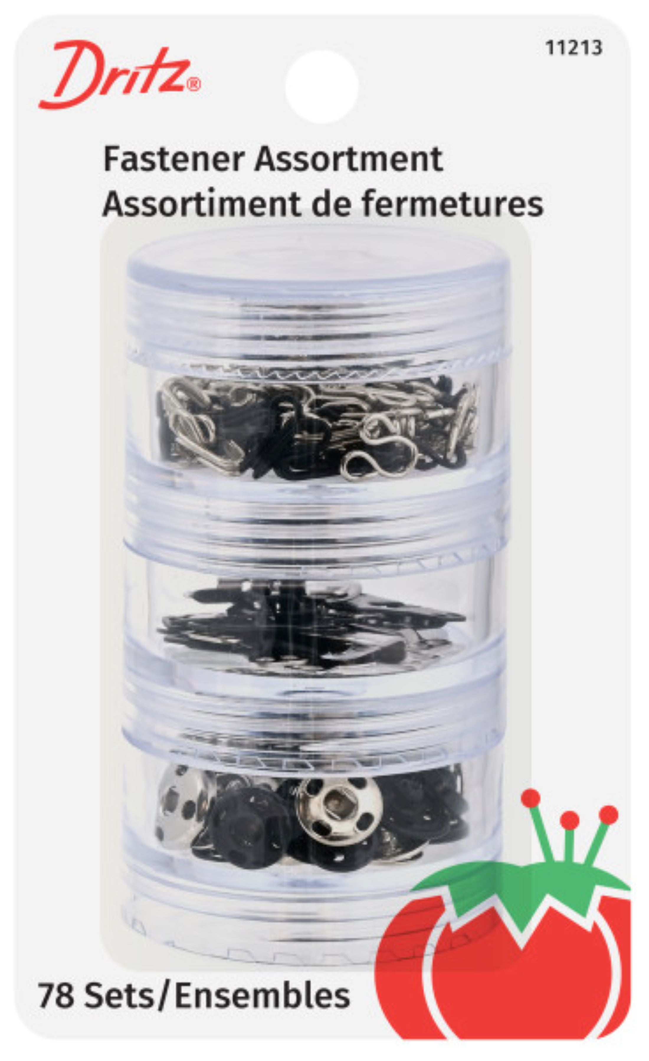 Dritz Fastener Variety Pack 78 Pieces with Multiple Sizes and Colors ...